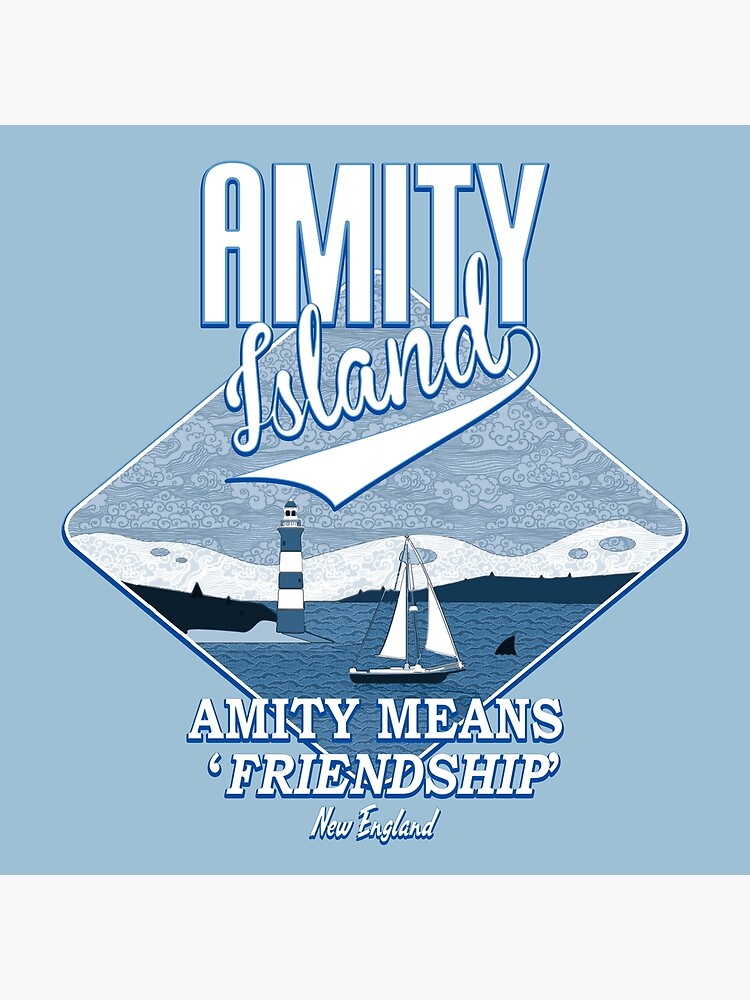 "Amity Island - Amity Means “Friendship” : Inspired by Jaws" Framed Art ...