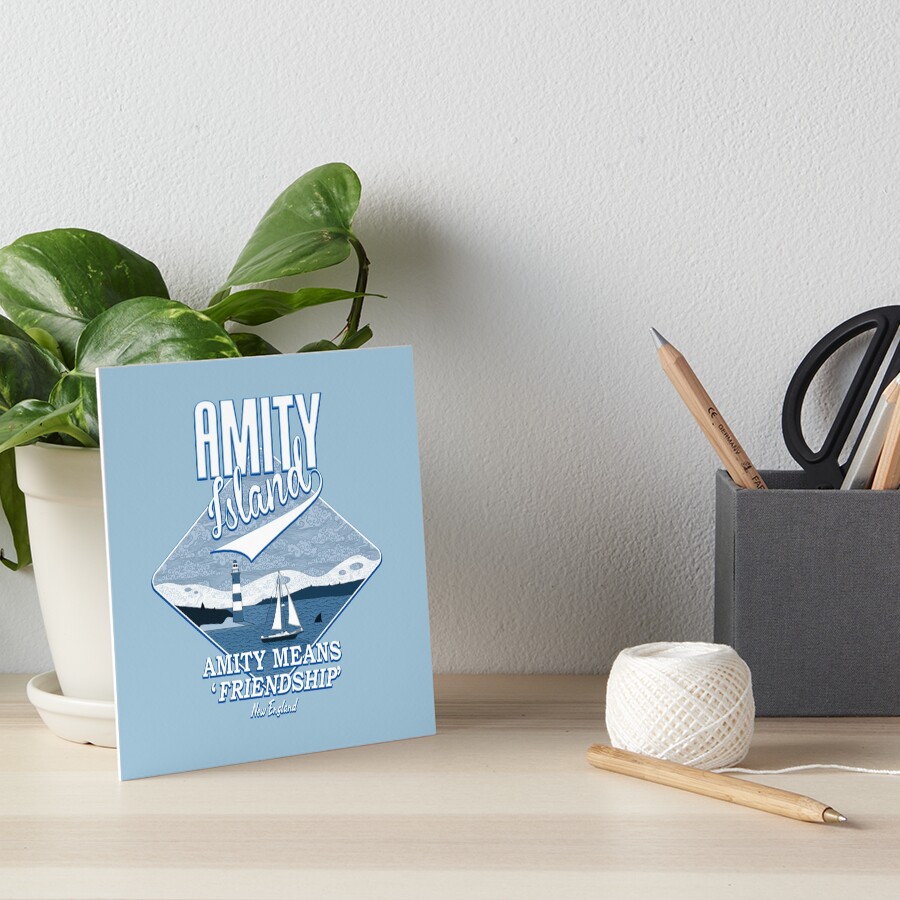 "Amity Island - Amity Means “Friendship” : Inspired by Jaws" Art Board ...