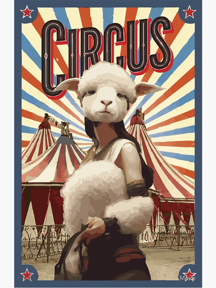 "Circus of Sheep" Sticker for Sale by Me2ji | Redbubble