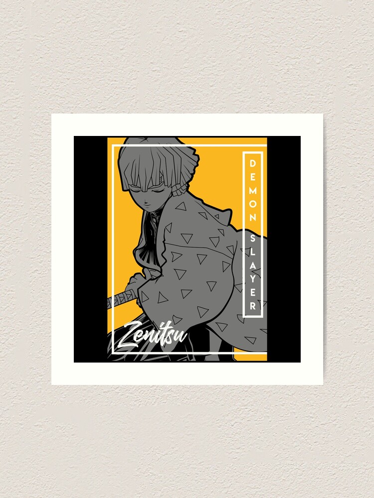 "zenitsu demon slayer" Art Print for Sale by youranimeworld | Redbubble
