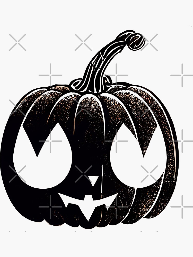 "Scary Pumpkin" Sticker for Sale by Ironicdoll | Redbubble