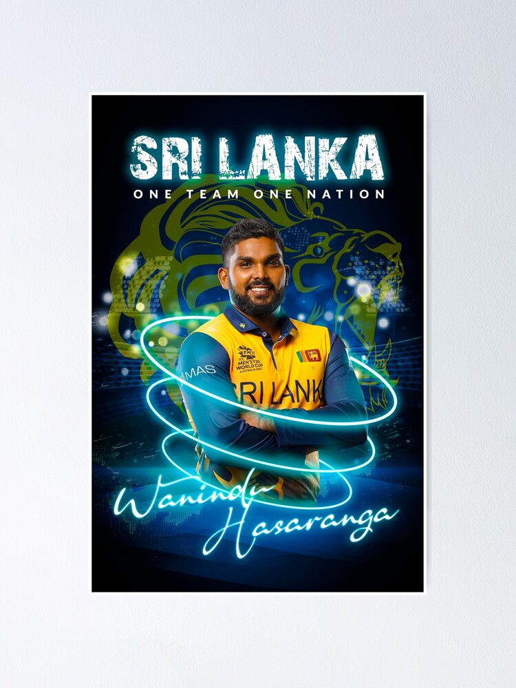 "Wanindu Hasaranga" Poster for Sale by ceyloneye | Redbubble