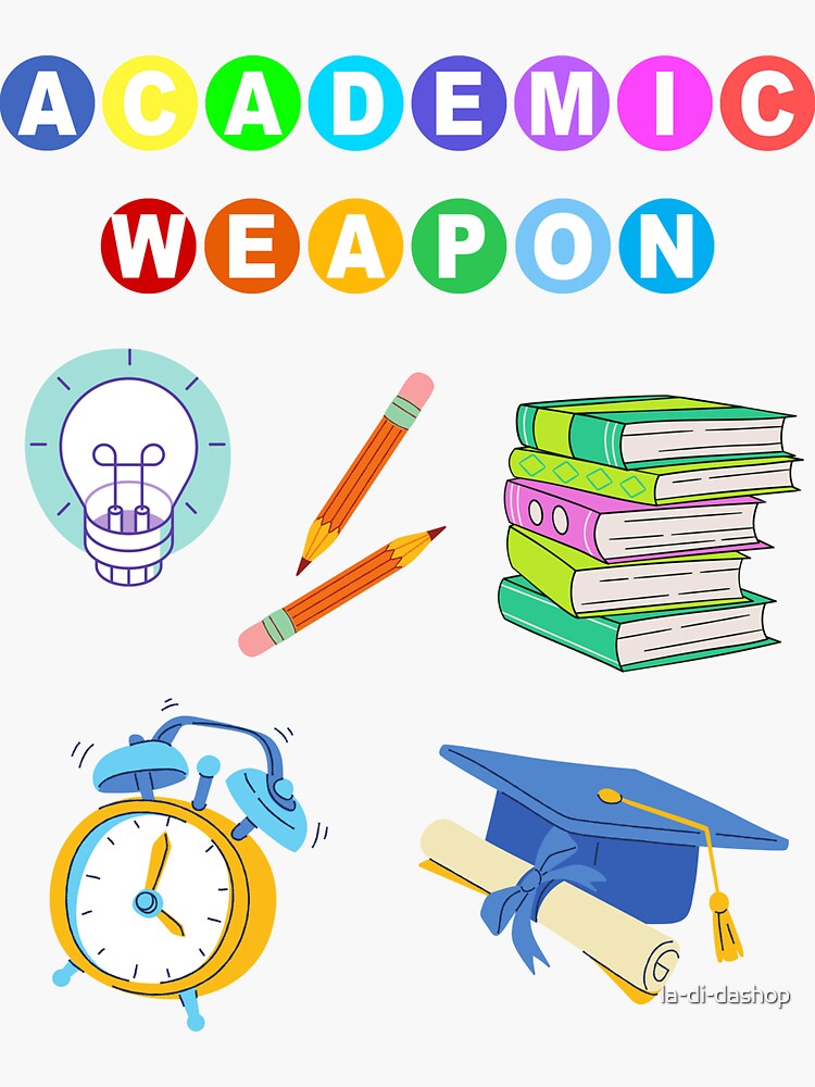"Academic weapon colorful sticker pack" Sticker for Sale by la-di ...