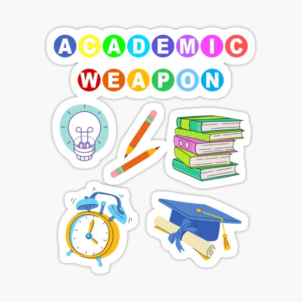 "Academic weapon colorful sticker pack" Sticker for Sale by la-di ...