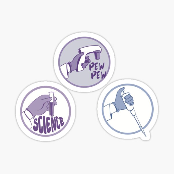 "Science lab sticker set" Sticker for Sale by TrailMixArt | Redbubble