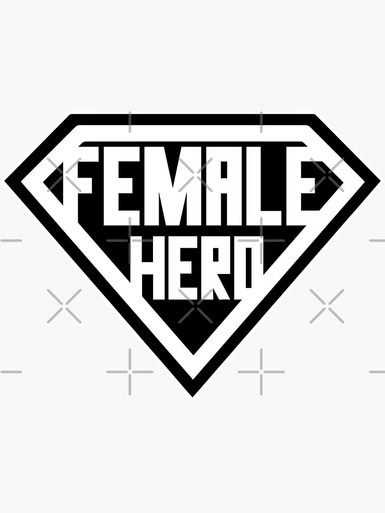 "Female Hero Logo" Sticker for Sale by jfcreations | Redbubble