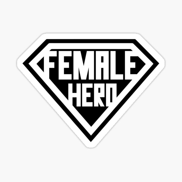 "Female Hero Logo" Sticker for Sale by jfcreations | Redbubble