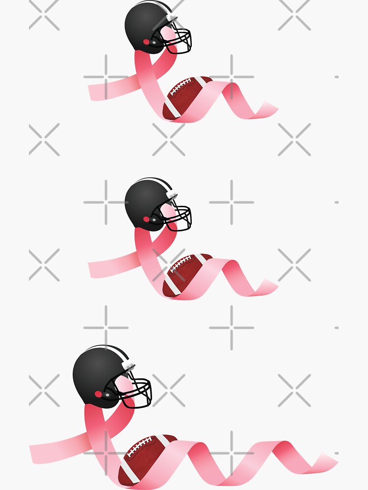 "Pink Ribbon and Football" Sticker for Sale by chillaxcats | Redbubble