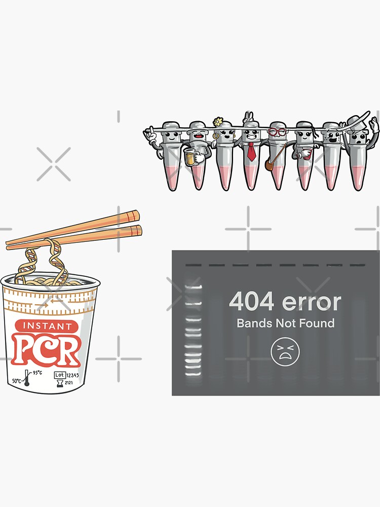"Funny PCR sticker set" Sticker for Sale by TrailMixArt | Redbubble