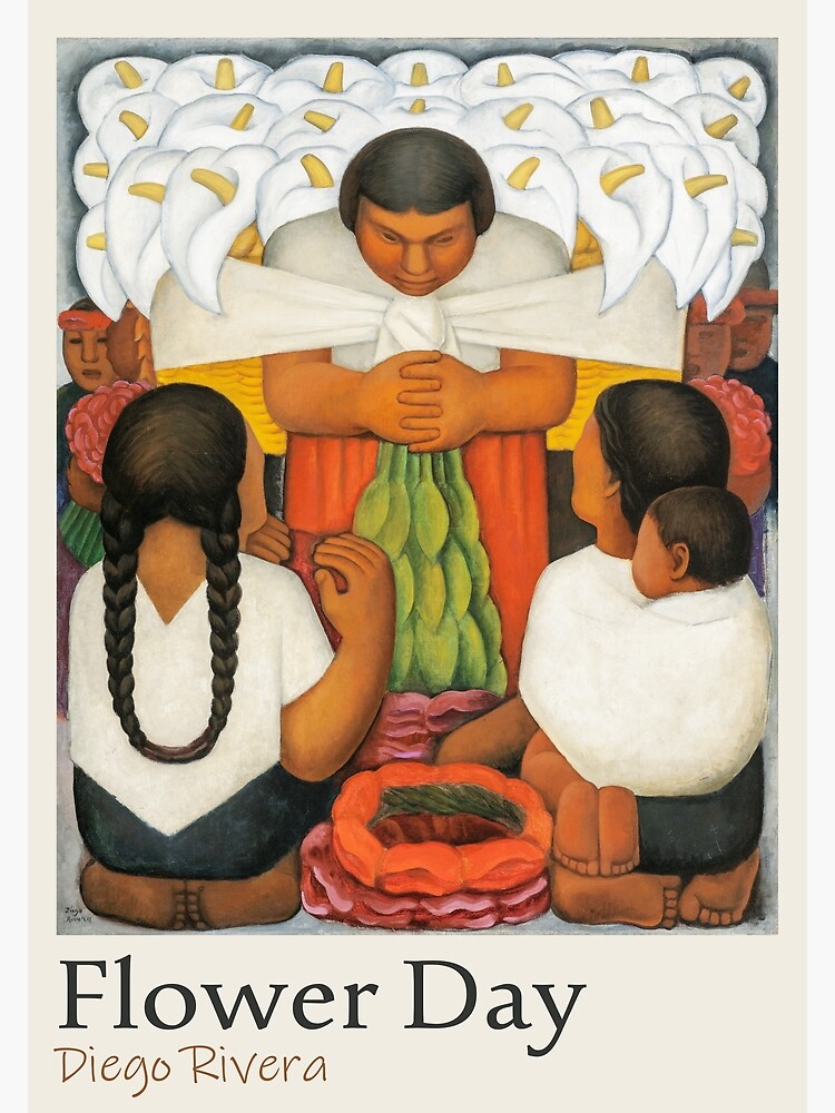 Lámina artística «Día de las Flores - Digo Rivera 1957, México, Mexique ...