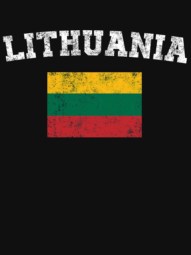 "Lithuanian Flag Shirt - Vintage Lithuania T-Shirt" T-shirt for Sale by ...
