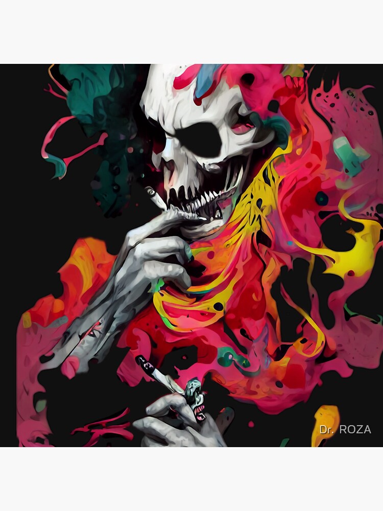 "intimidating colors, comic style, psychedelic cartoon Grimm reaper ...