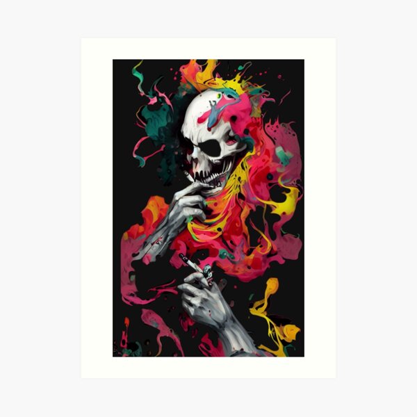 "intimidating colors, comic style, psychedelic cartoon Grimm reaper ...