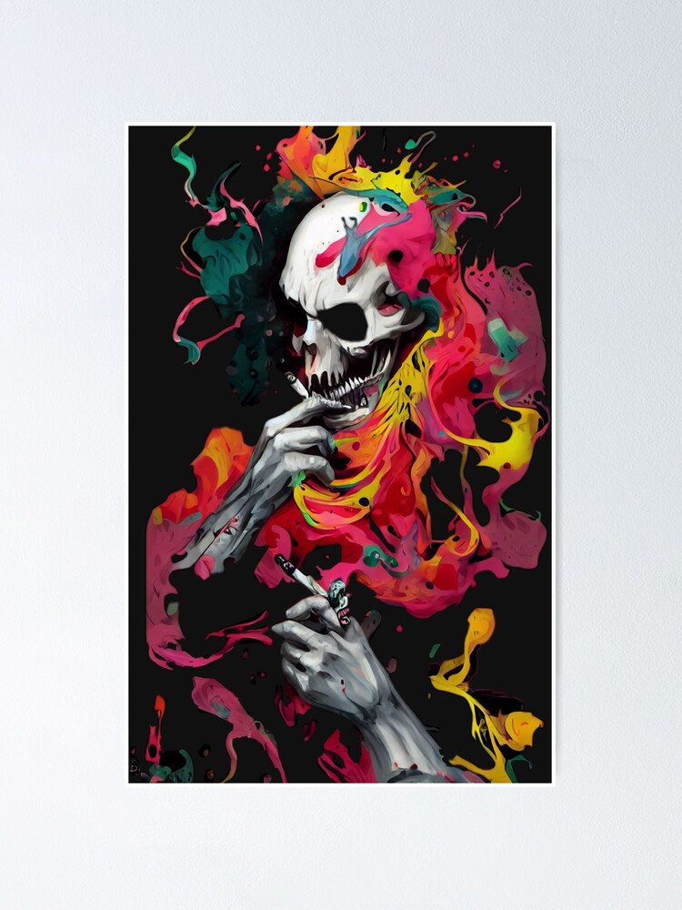 "intimidating colors, comic style, psychedelic cartoon Grimm reaper ...