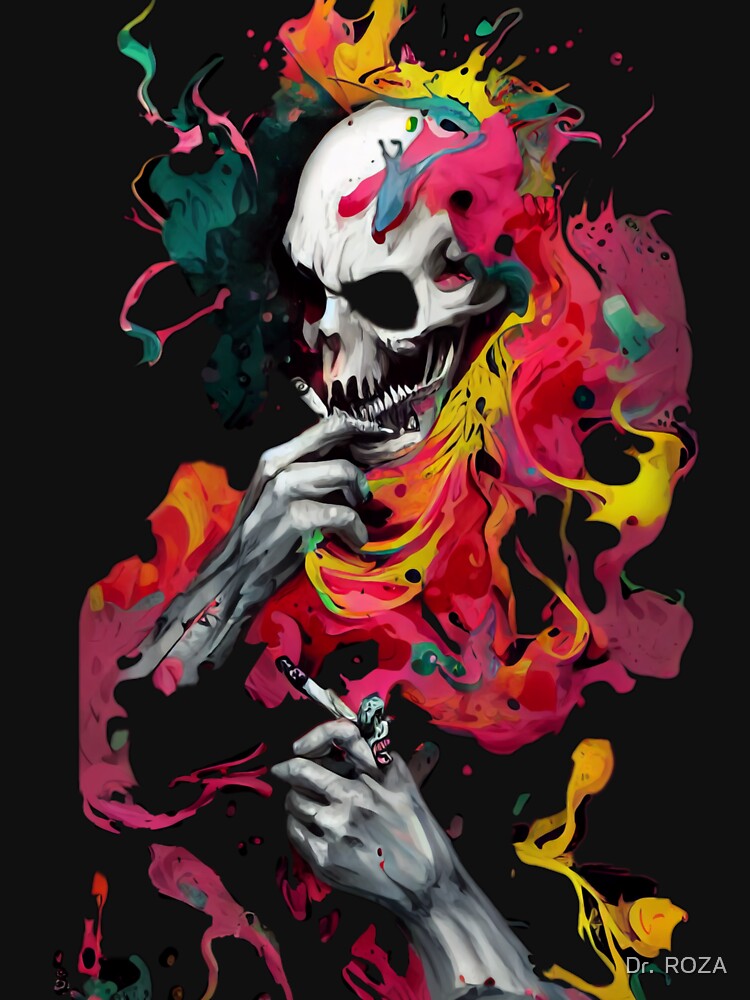 "intimidating colors, comic style, psychedelic cartoon Grimm reaper ...