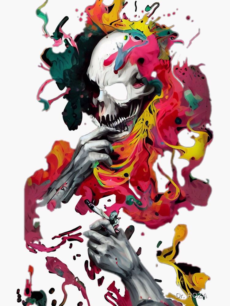 "intimidating colors, comic style, psychedelic cartoon Grimm reaper ...
