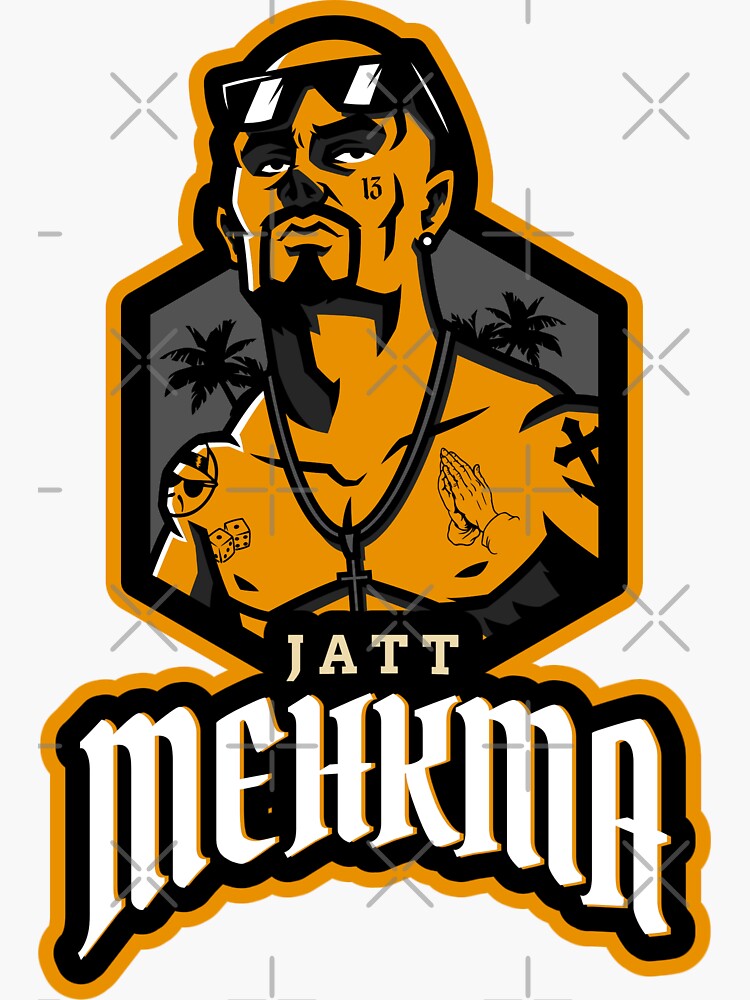 "Jatt Mehkma " Sticker for Sale by vpaints | Redbubble