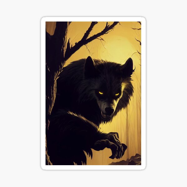 "Werewolf #3" Sticker for Sale by FantasticUAi | Redbubble