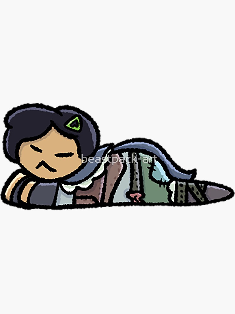 "Sleeping Marcy Wu" Sticker for Sale by beastpack-art | Redbubble