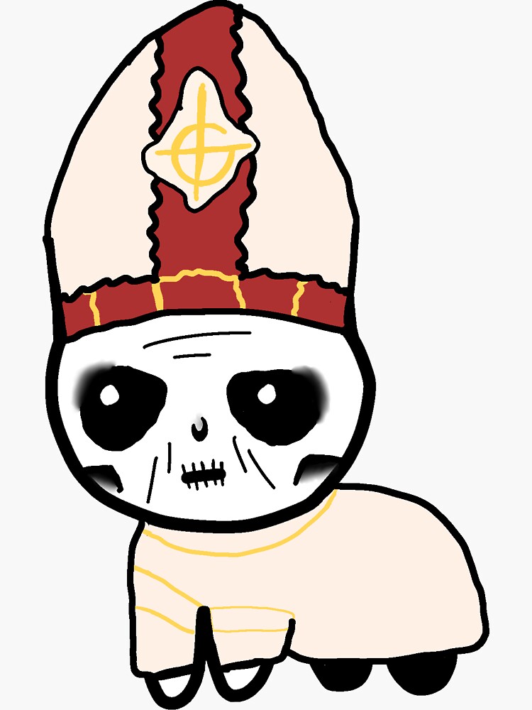 "Papa Emeritus Zero "Papa Nihil" TBH Creature" Sticker for Sale by ...