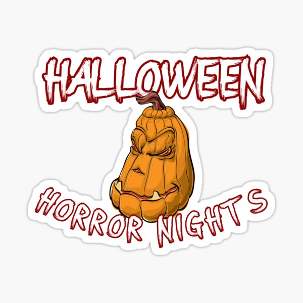 "Funny Scary Halloween HORROR NIGHTS" Sticker for Sale by YASSINOOS10 ...