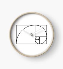 Fibonacci Spiral Clocks | Redbubble