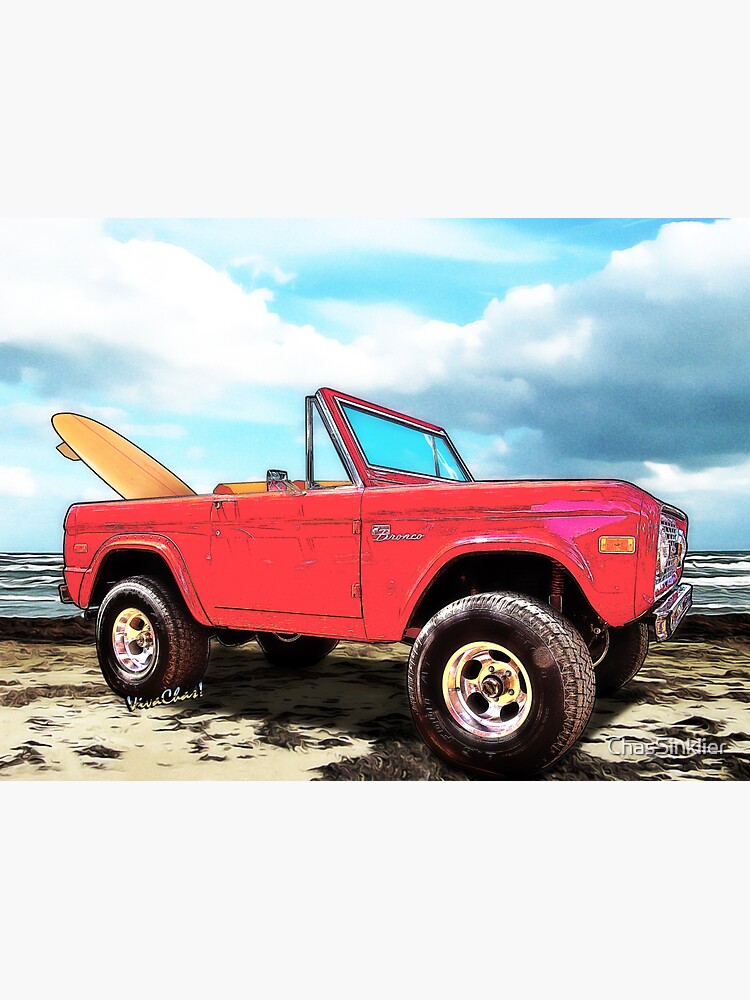 "Surf Bronco Beyond the 4 Wheel Drive Only Sign Padre Island" Sticker ...