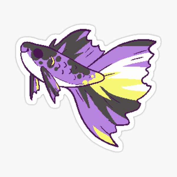 "Nonbinary Pride Pastel Betta Fish" Sticker for Sale by slimestra ...