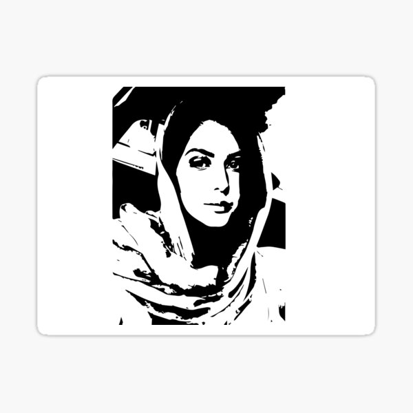 "Mahsa Amini Illustrator Design" Sticker for Sale by V-CREAT | Redbubble