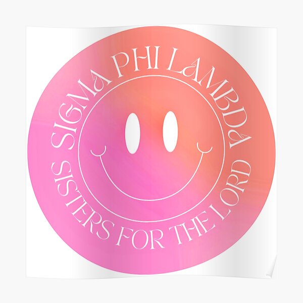 "Sigma Phi Lambda Smiley Face Logo" Poster for Sale by christinastev ...