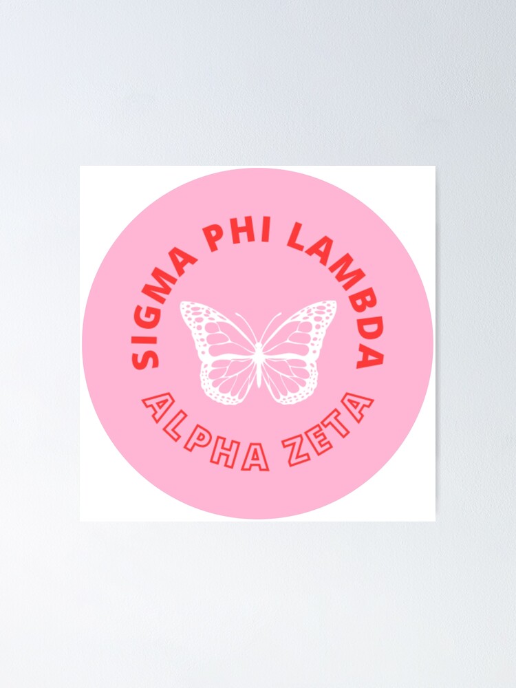 "Sigma Phi Lambda Butterfly Logo" Poster for Sale by christinastev ...