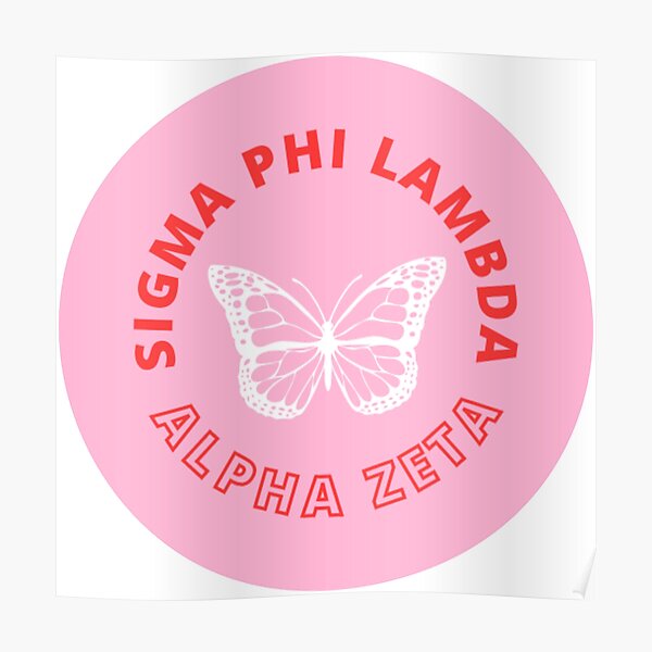 "Sigma Phi Lambda Butterfly Logo" Poster for Sale by christinastev ...