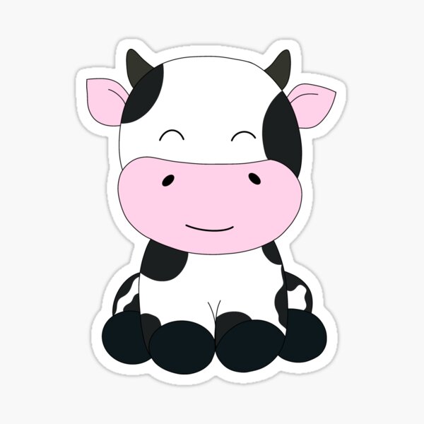 "Happy Cow" Sticker for Sale by alaieina | Redbubble