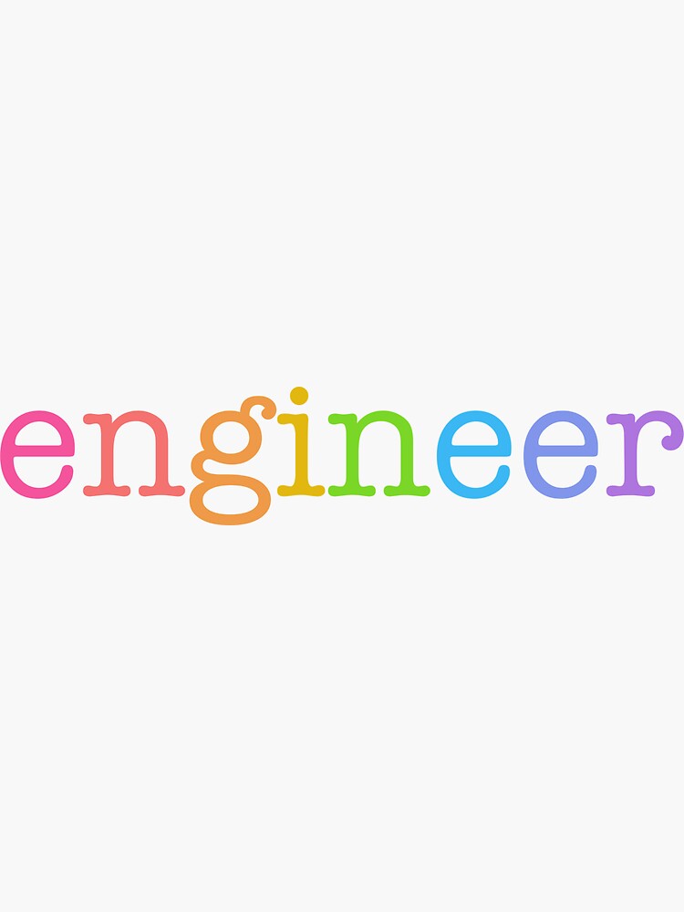 "engineer rainbow" Sticker for Sale by beesandblossoms | Redbubble