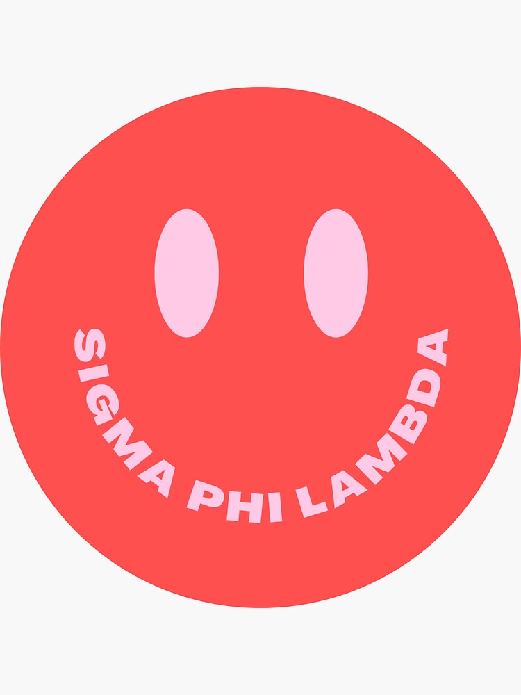 "Sigma Phi Lambda Smiley Face" Sticker for Sale by christinastev ...