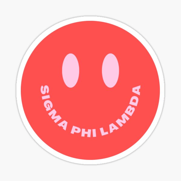 "Sigma Phi Lambda Smiley Face" Sticker for Sale by christinastev ...