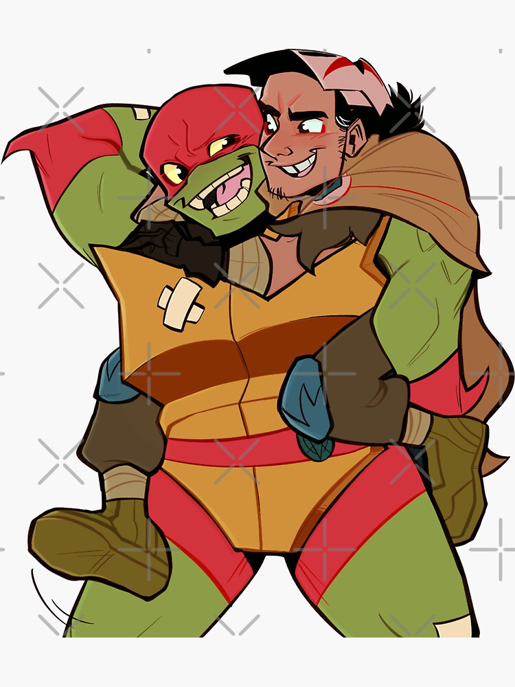 "Raph and Casey Jr" Sticker for Sale by ItzJazzyJazzin | Redbubble