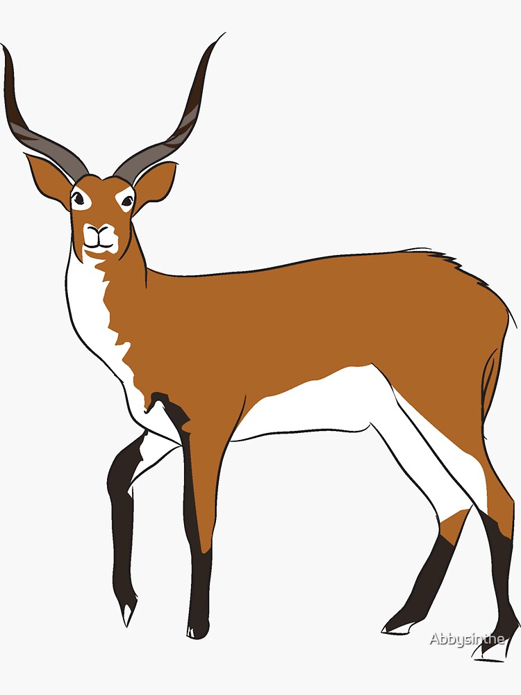 "Antelopes of Africa - Kafue Lechwe" Sticker for Sale by Abbysinthe ...