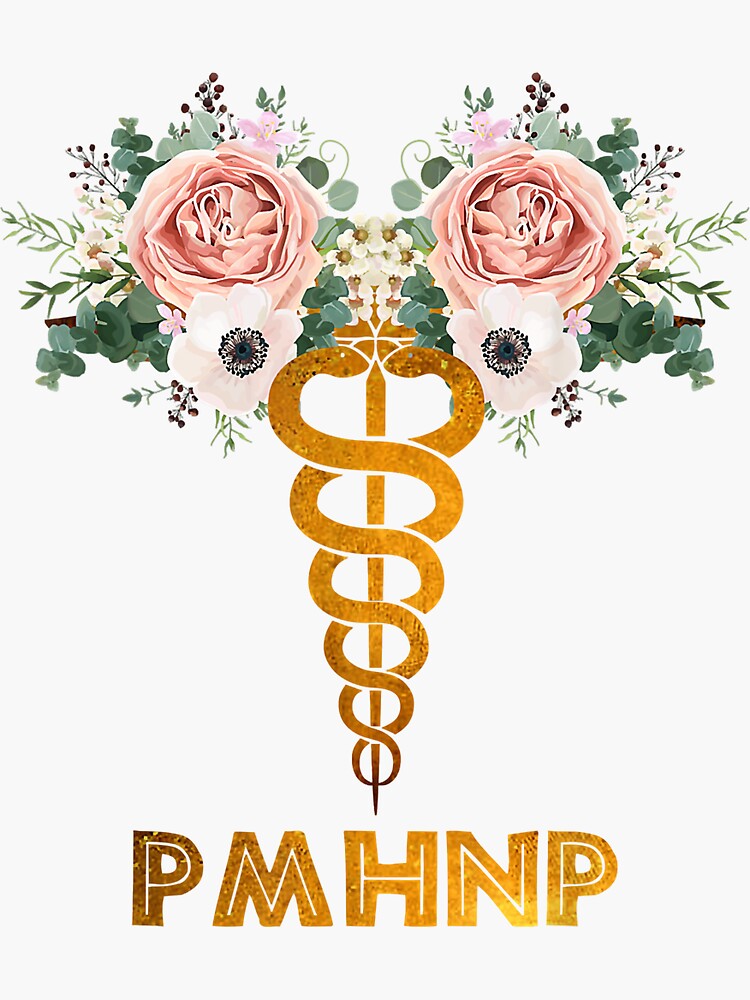 Pegatina «PMHNP Caduceus Enfermera practicante de salud mental ...