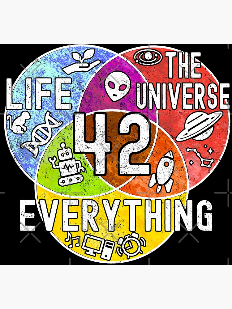 "Funny Nerdy Sheldon 42 Venn Diagram Meaning of Life Geeky Sci-fi ...