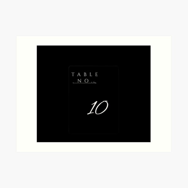 "Classic Black Table Numbers, Wedding and Event Table Cards Printable ...