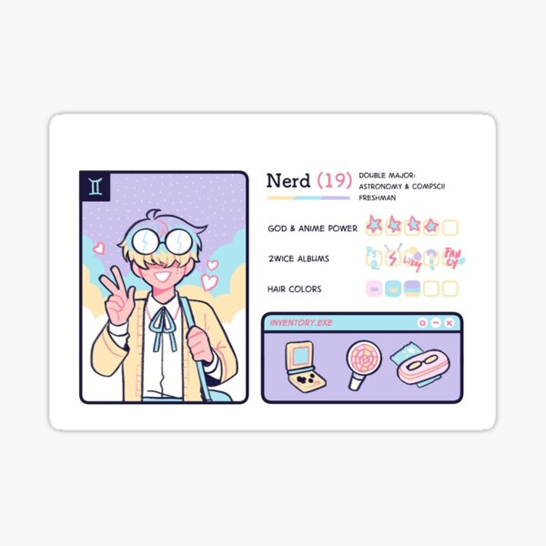 "Nerd " Sticker for Sale by thymaker | Redbubble