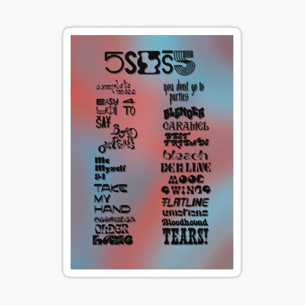 "5SOS5" Sticker for Sale by RebeccaRapp | Redbubble