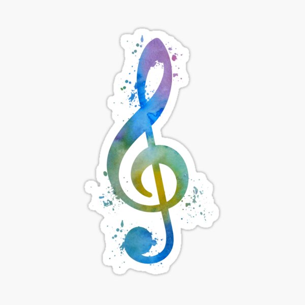 "Treble clef" Sticker for Sale by TheJollyMarten | Redbubble