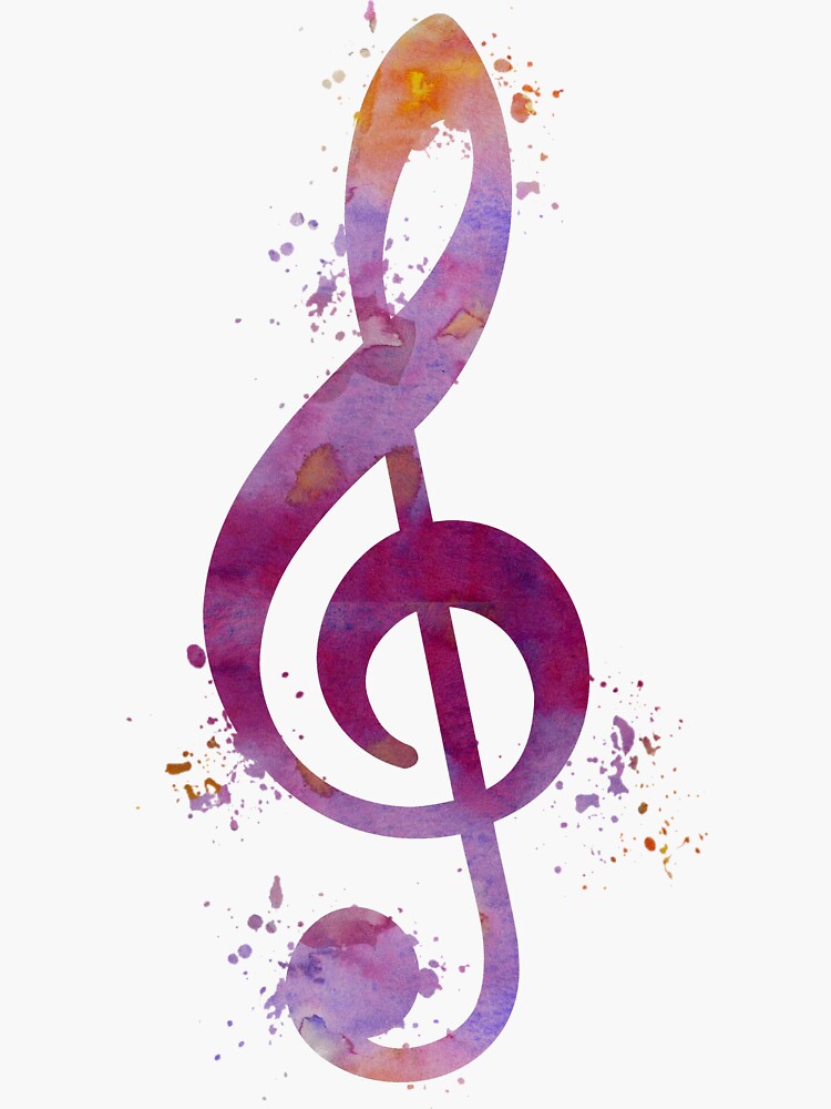 "Treble clef" Sticker by TheJollyMarten | Redbubble