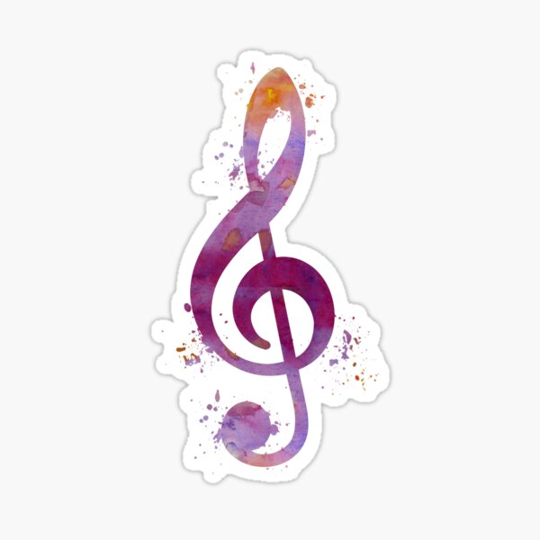 "Treble clef" Sticker by TheJollyMarten | Redbubble