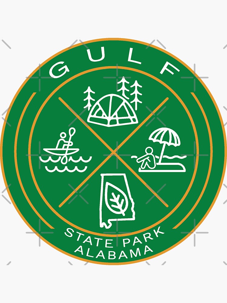 "Gulf State Park Heraldic Logo" Sticker for Sale by VanyaKar | Redbubble