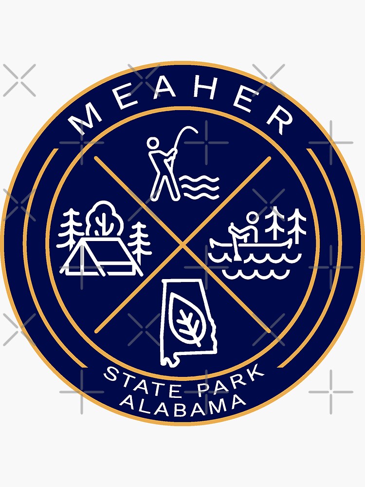 "Meaher State Park Heraldic Logo" Sticker for Sale by VanyaKar | Redbubble