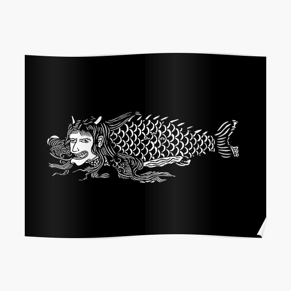 "Ningyo the sea creature from Japanese mythology" Poster for Sale by ...