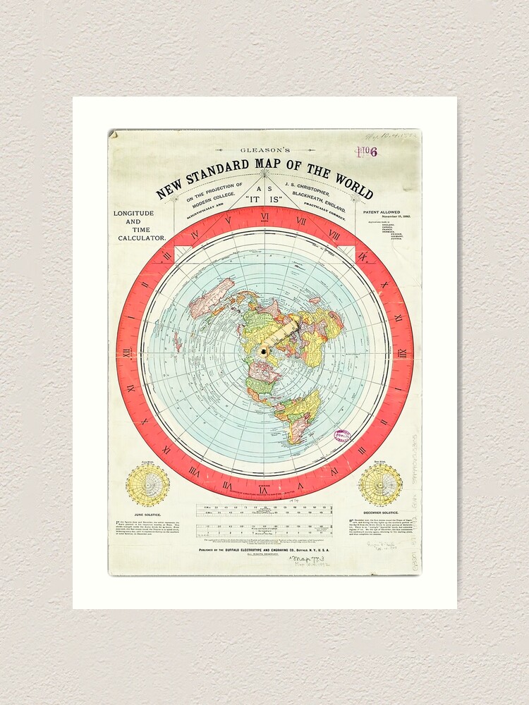 "Vintage Earth Map Gleason" Art Print for Sale by Fredromo | Redbubble